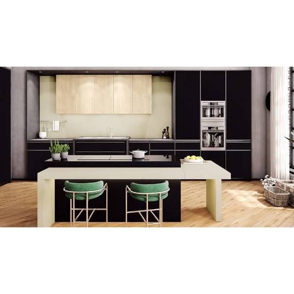 Panel MDF AGT Supramat pearl black antihuella de 4x9-18 mm